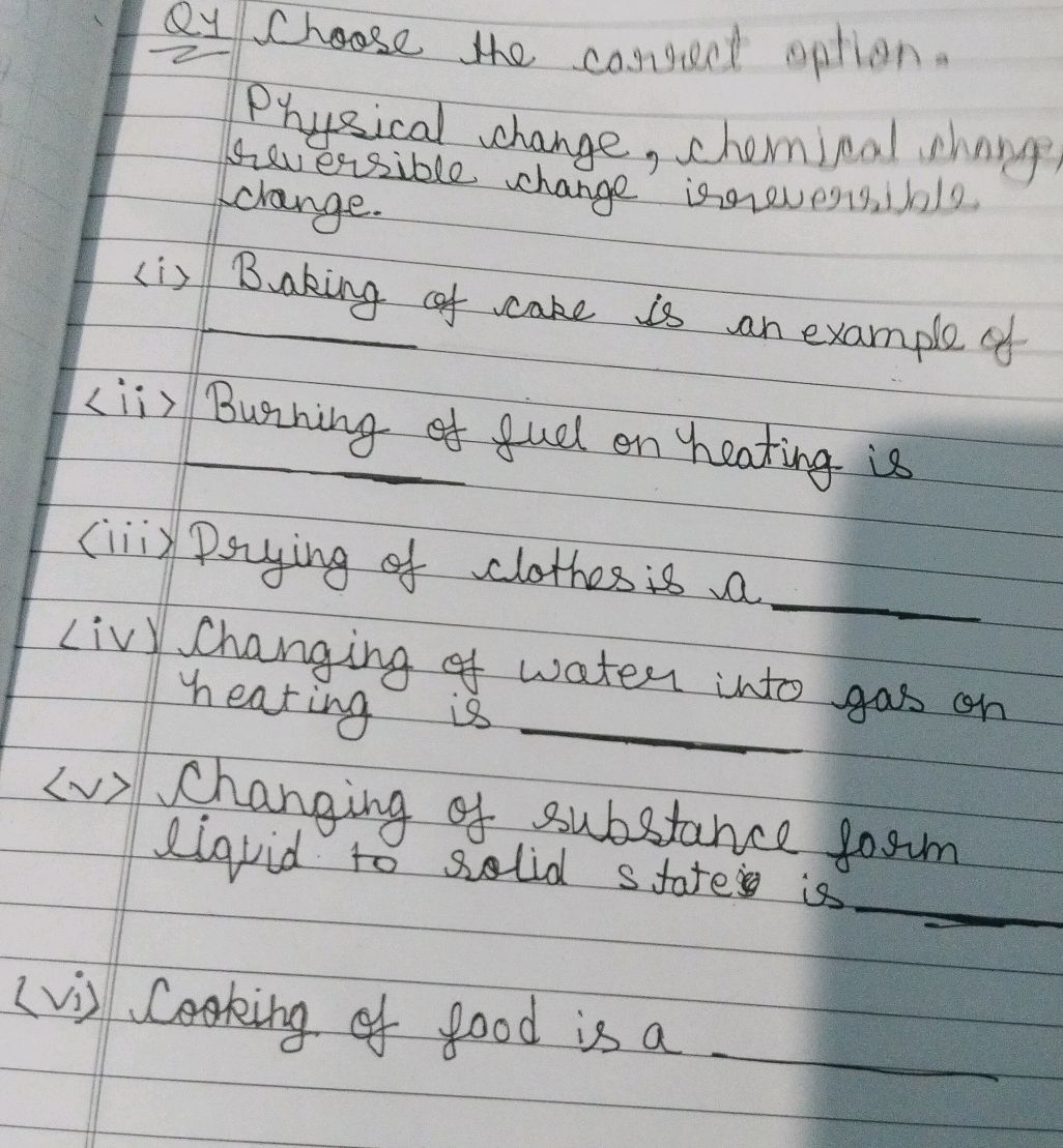 Q1 Choose the correct option. Physical | StudyX