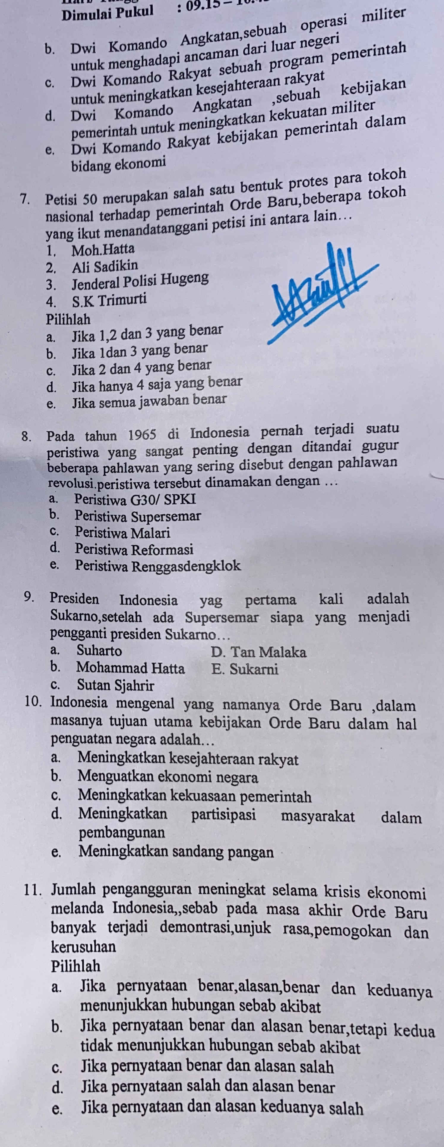 7. Petisi 50 merupakan salah satu bentuk | StudyX