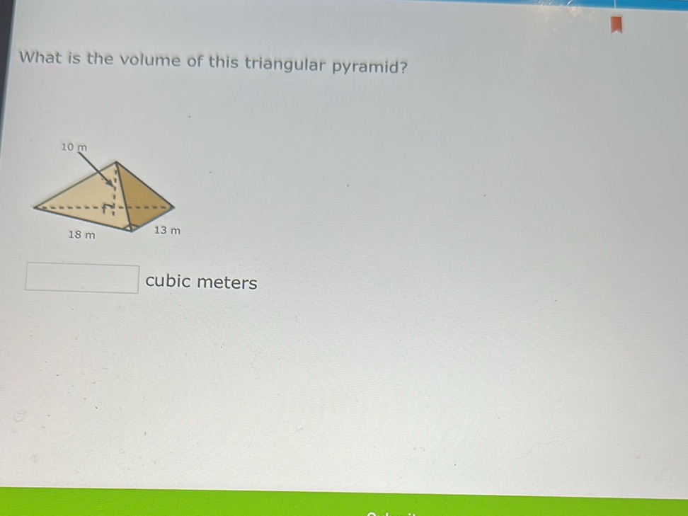 What is the volume of this triangular | StudyX