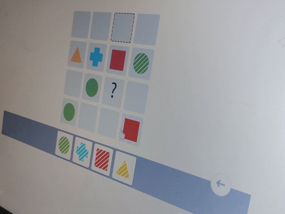 Identify the missing shape. [Image of a | StudyX