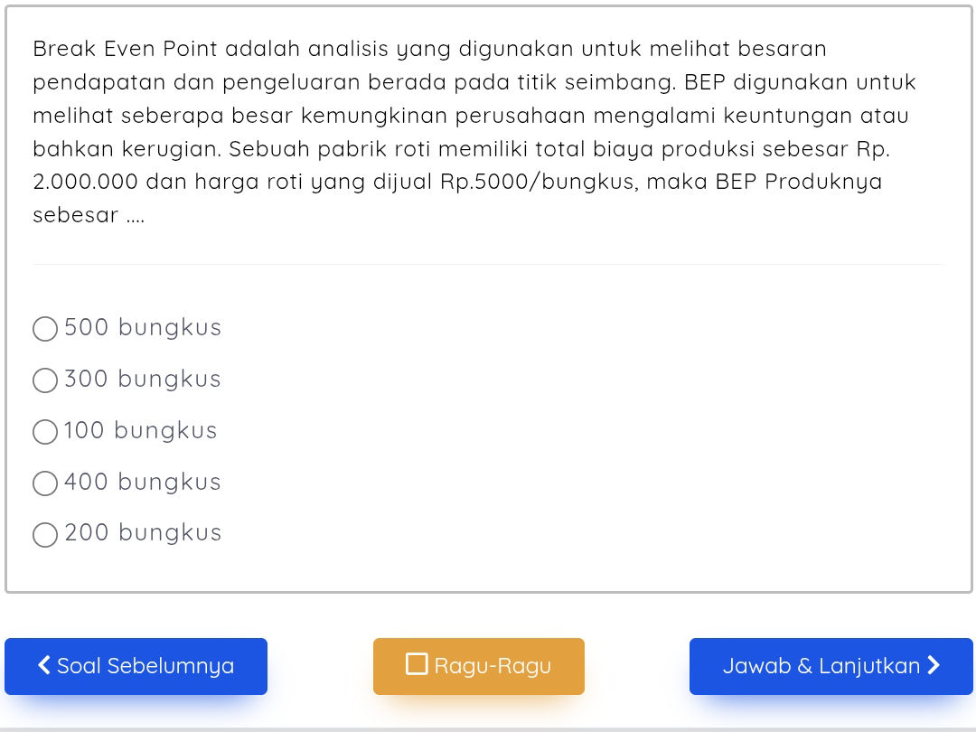 Break Even Point adalah analisis yang | StudyX