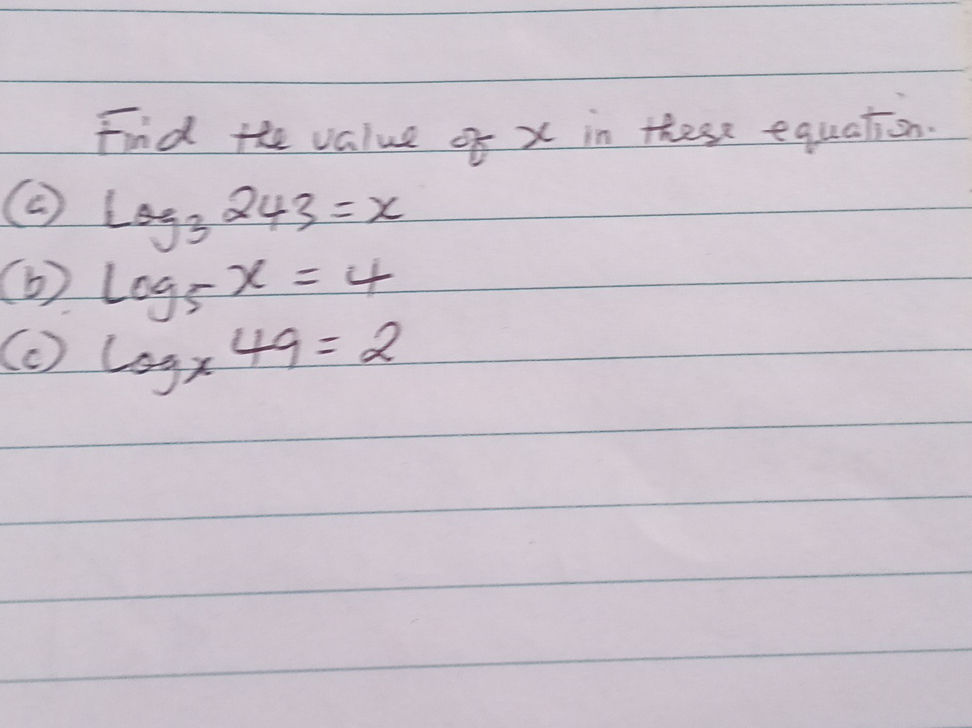 Find the value of x in these equation. (a) | StudyX