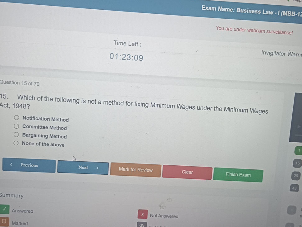 15. Which of the following is not a method | StudyX