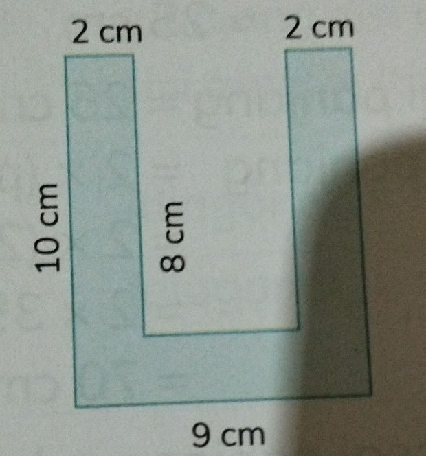 The image shows a composite shape with the | StudyX