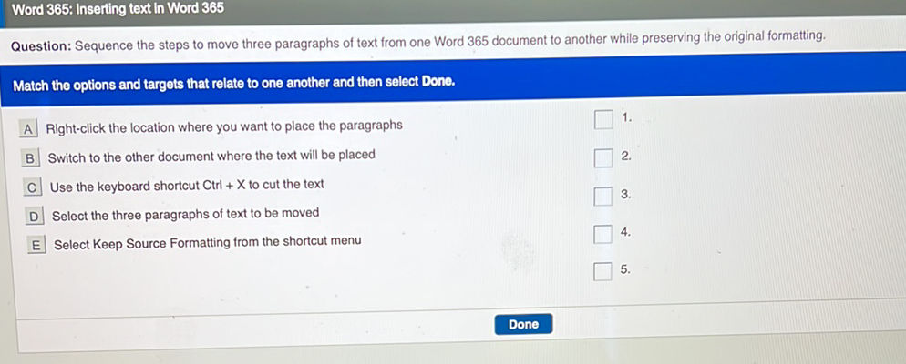 Question: Sequence the steps to move three | StudyX