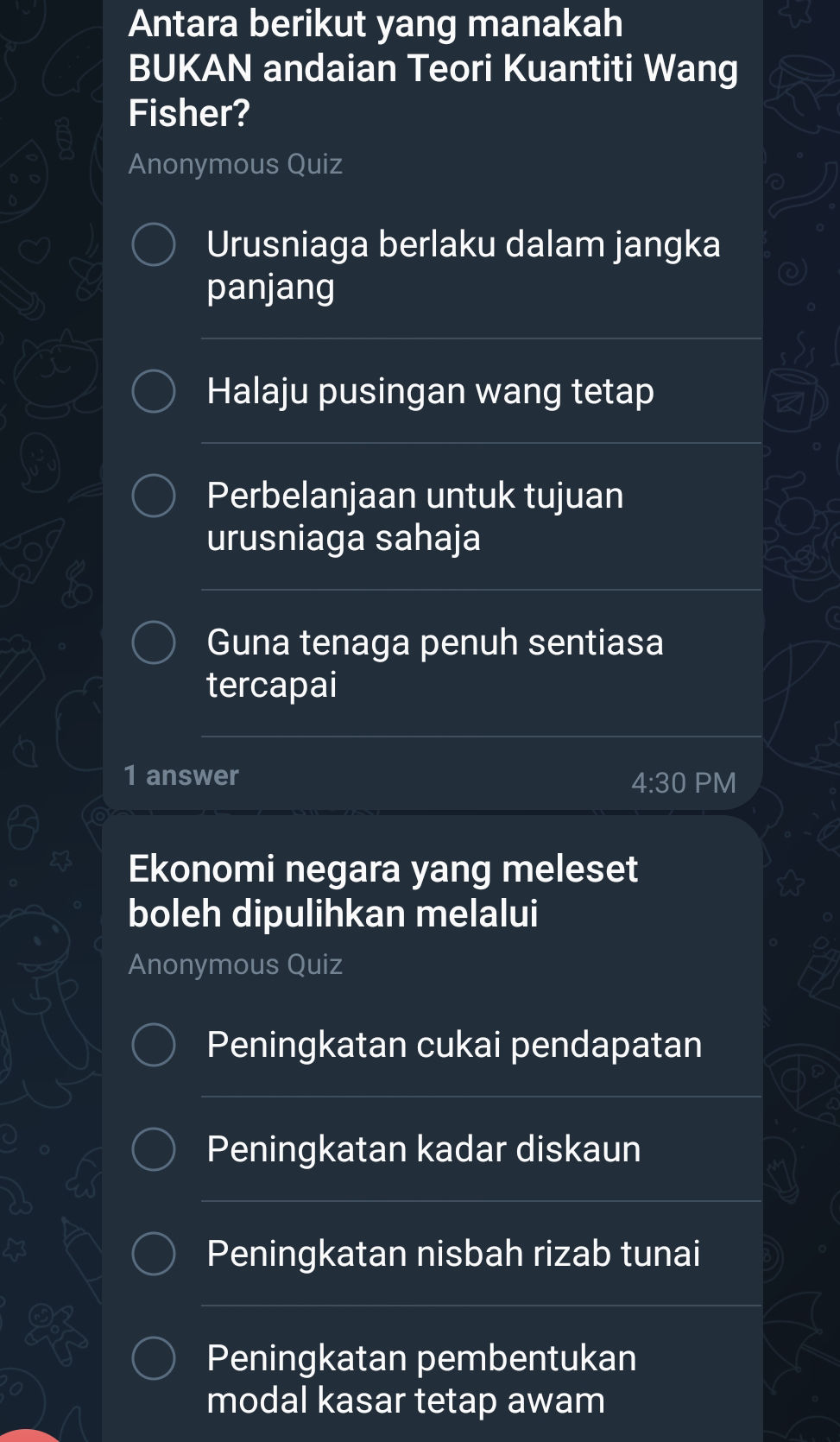 Antara berikut yang manakah BUKAN andaian | StudyX