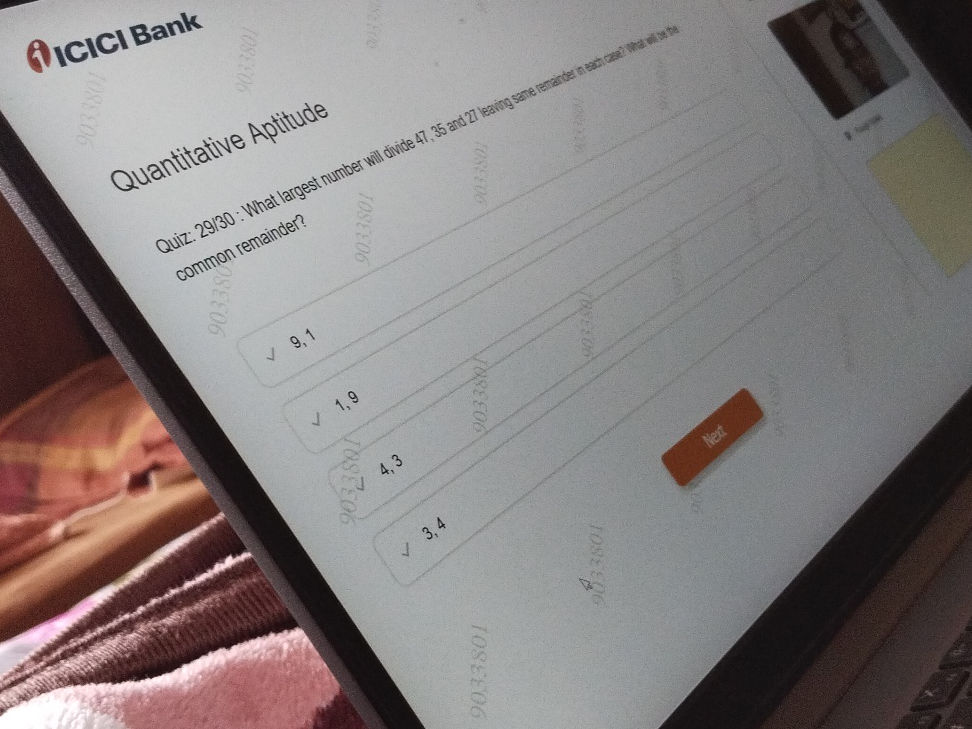 Quiz: 29/30: What largest number will divide | StudyX