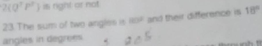 2(QP) is right or not 23. The sum of two | StudyX