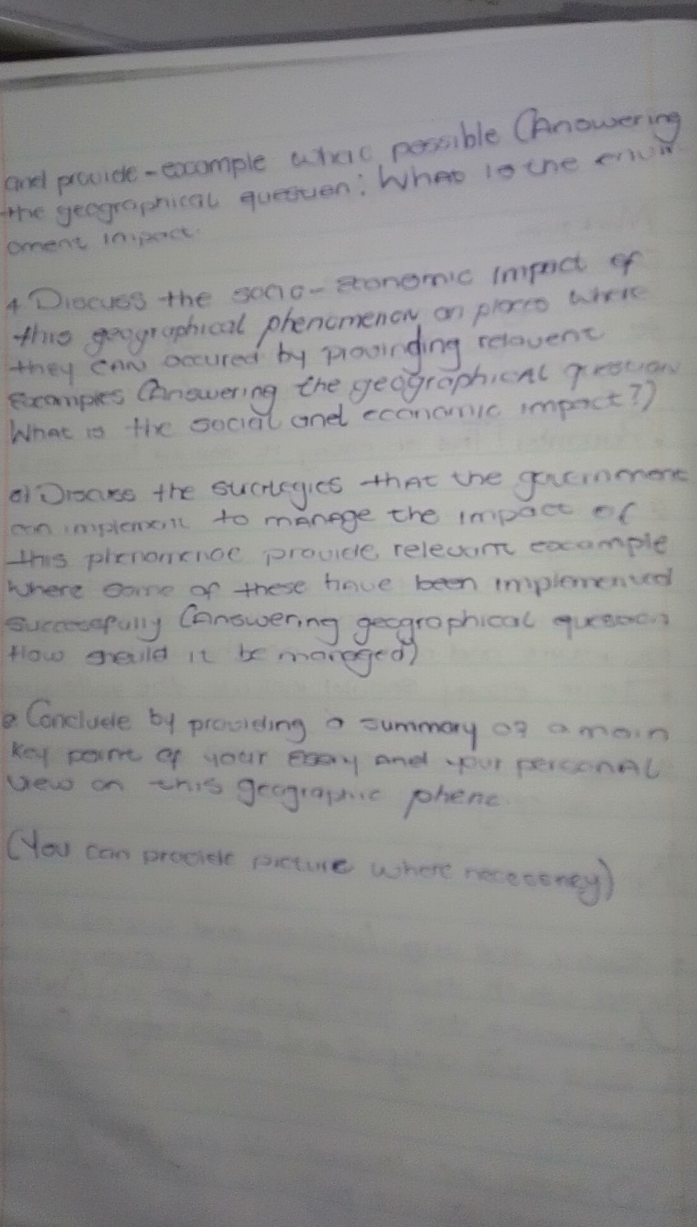 and provide-example what possible (Answering | StudyX