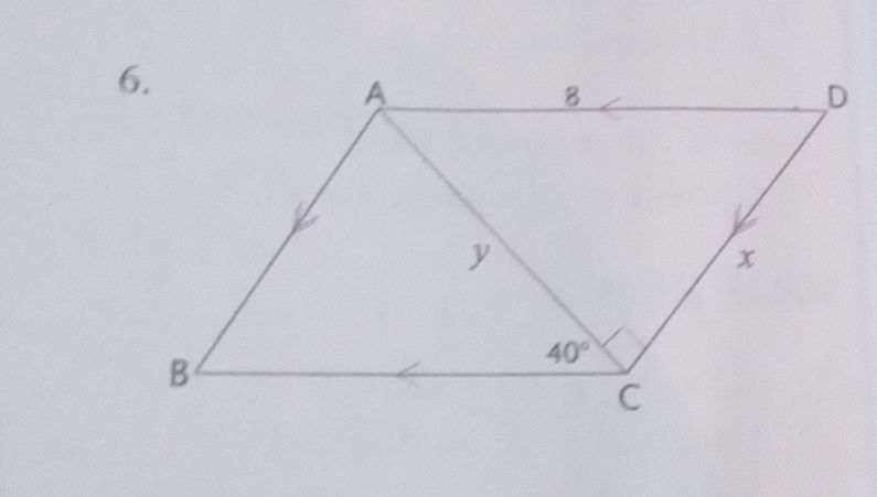 6. There is a parallelogram ABCD. The | StudyX