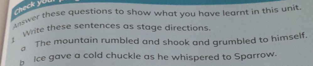 Write these sentences as stage directions. | StudyX