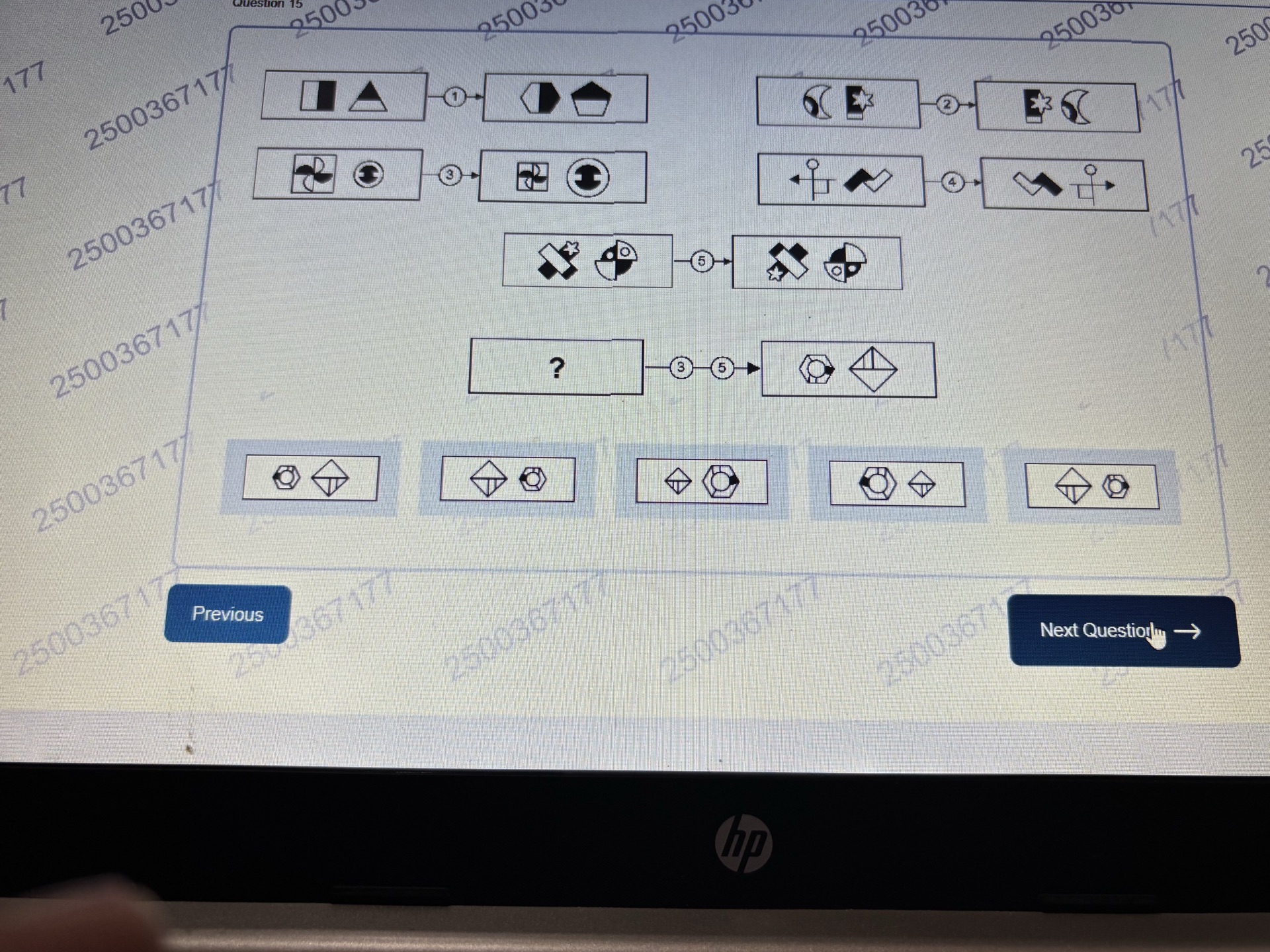 Identify the missing figure in the sequence. | StudyX