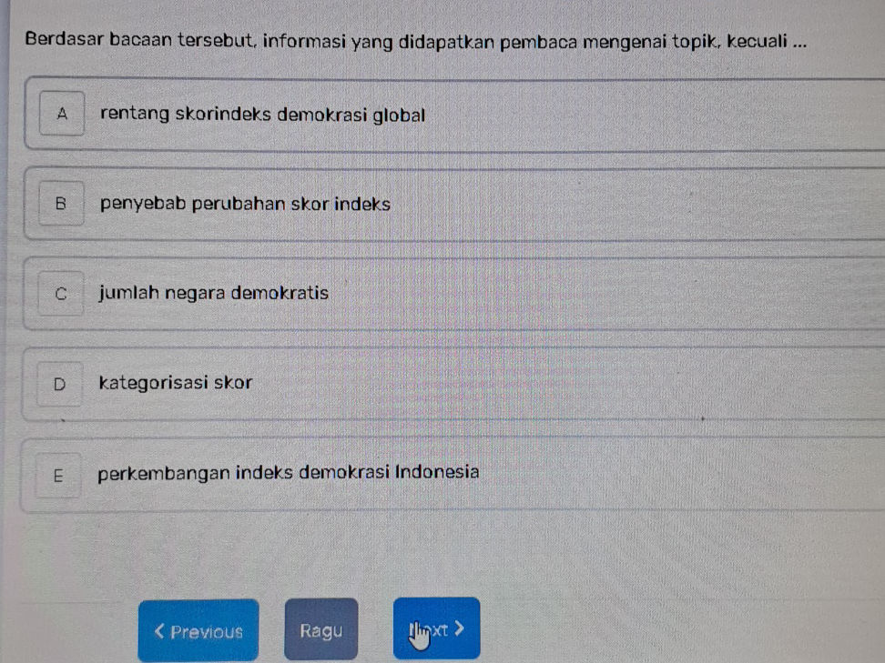 Berdasar bacaan tersebut, informasi yang | StudyX