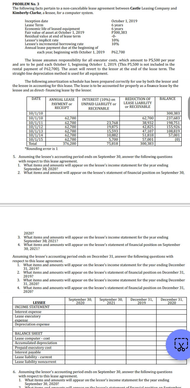 PROBLEM No. 3 The following facts pertain | StudyX