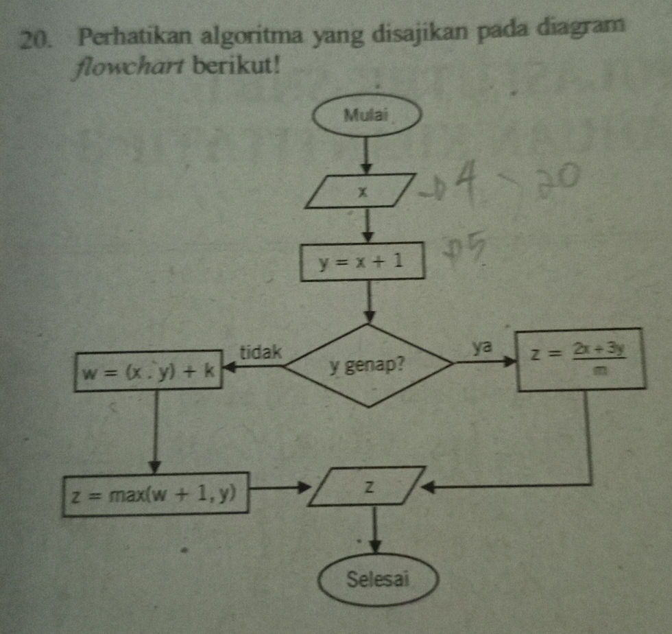 20. Perhatikan algoritma yang disajikan pada | StudyX