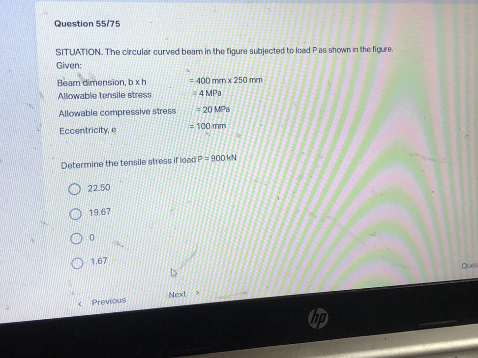 SITUATION. The circular curved beam in the | StudyX