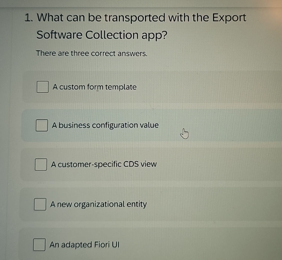 1. What can be transported with the Export | StudyX