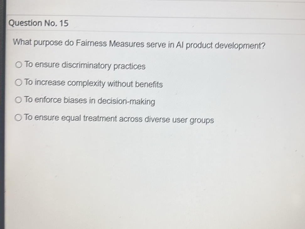 What purpose do Fairness Measures serve in | StudyX