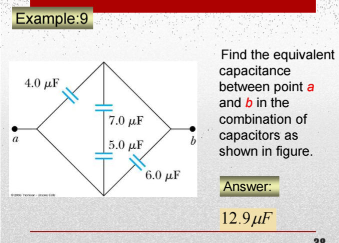 Find the equivalent capacitance between | StudyX