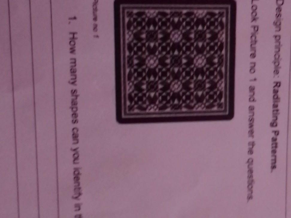 Look Picture no 1 and answer the questions. | StudyX