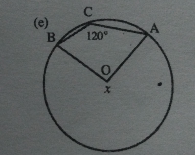 The image shows a circle with center O. | StudyX