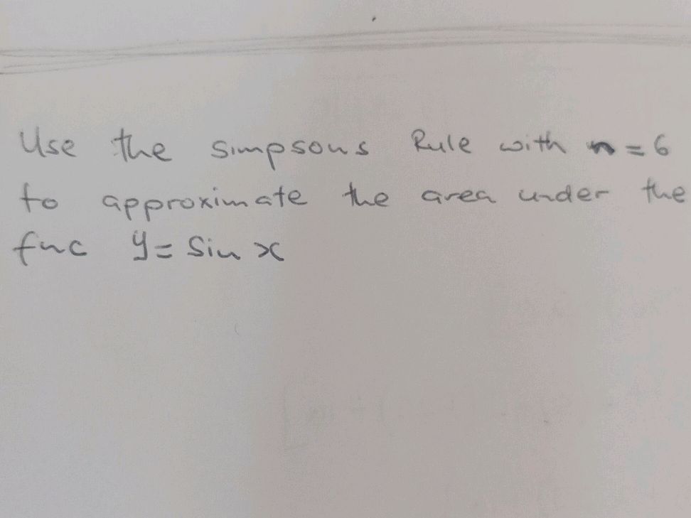 Use the simpsons Rule with n = 6 to | StudyX