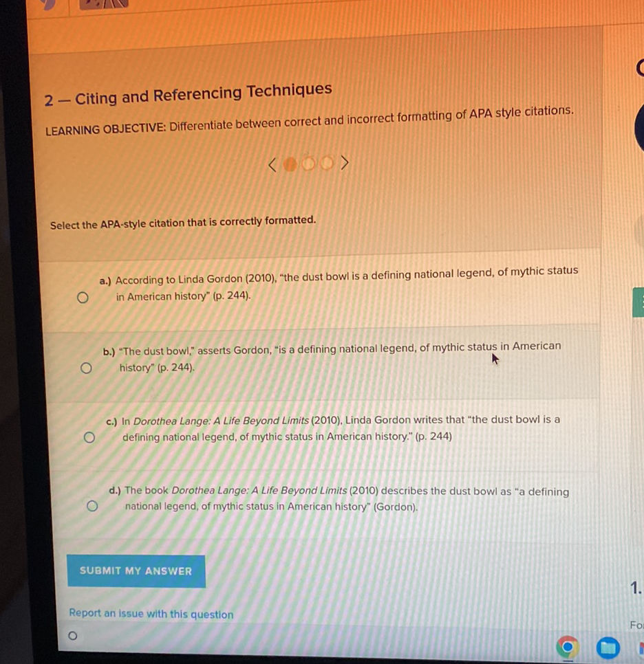 Select the APA-style citation that is | StudyX