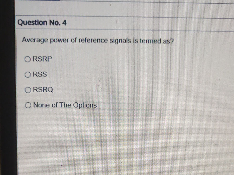Average power of reference signals is termed | StudyX