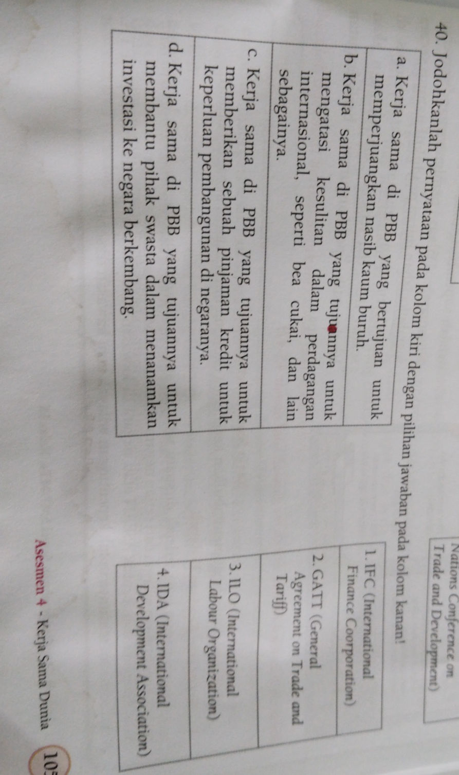 40. Jodohkanlah pernyataan pada kolom kiri | StudyX