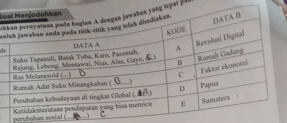 Soal Menjodohkan | StudyX
