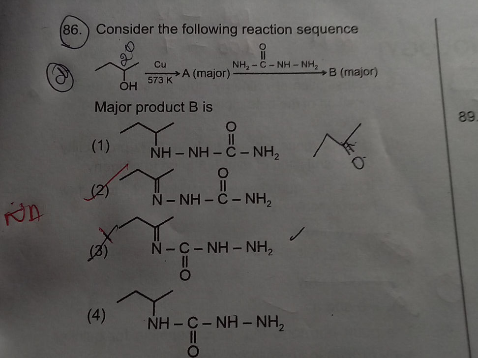 Consider the following reaction sequence | StudyX