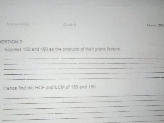 Express 150 and 180 as the products of their | StudyX