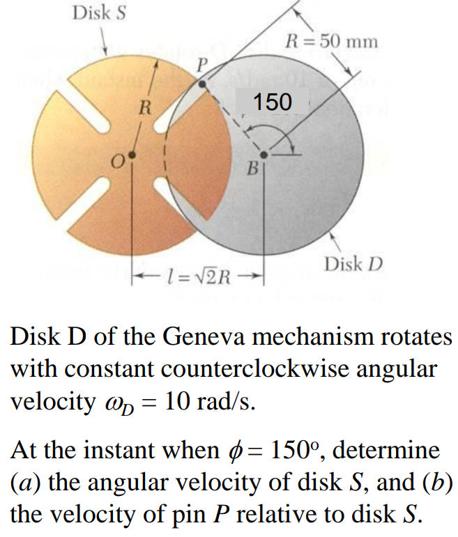 Disk D of the Geneva mechanism rotates with | StudyX