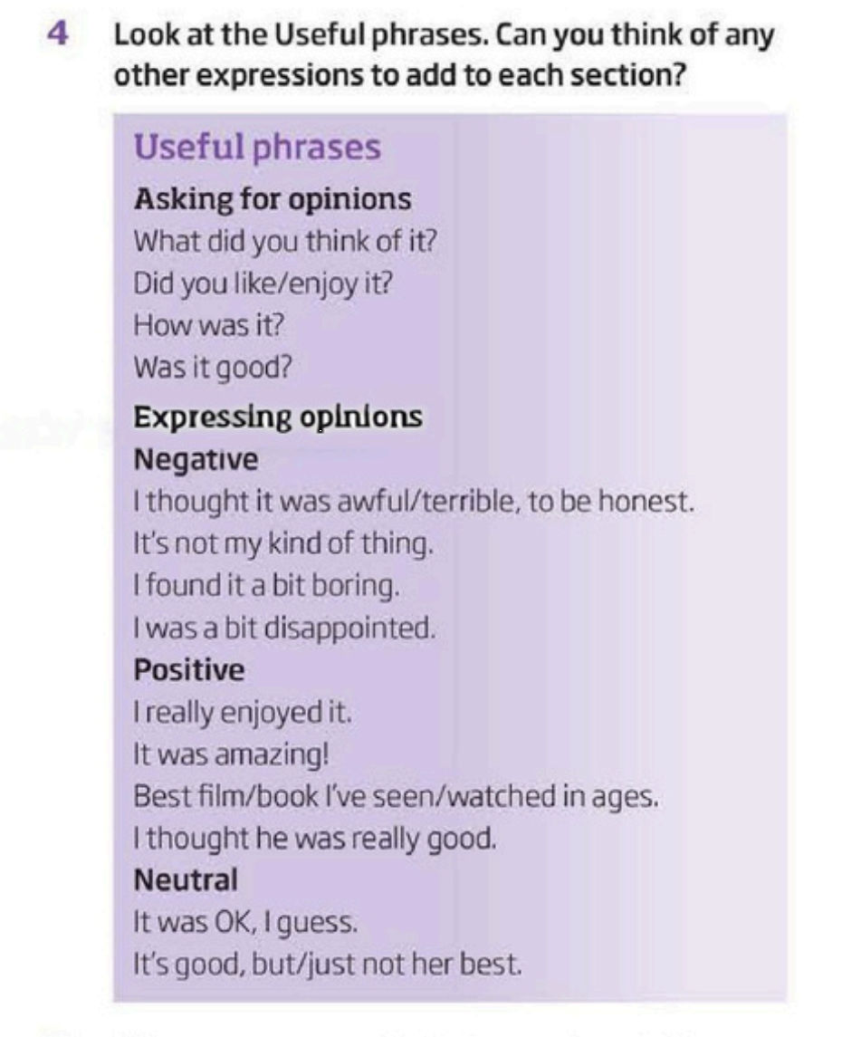Look at the Useful phrases. Can you think of | StudyX