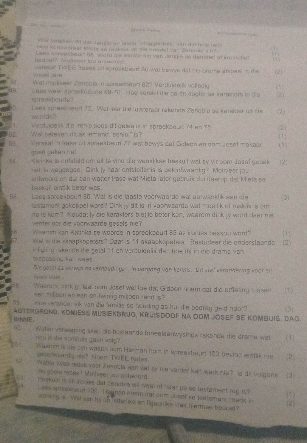 Wat beteken dit dat Jantjie en Mieta | StudyX