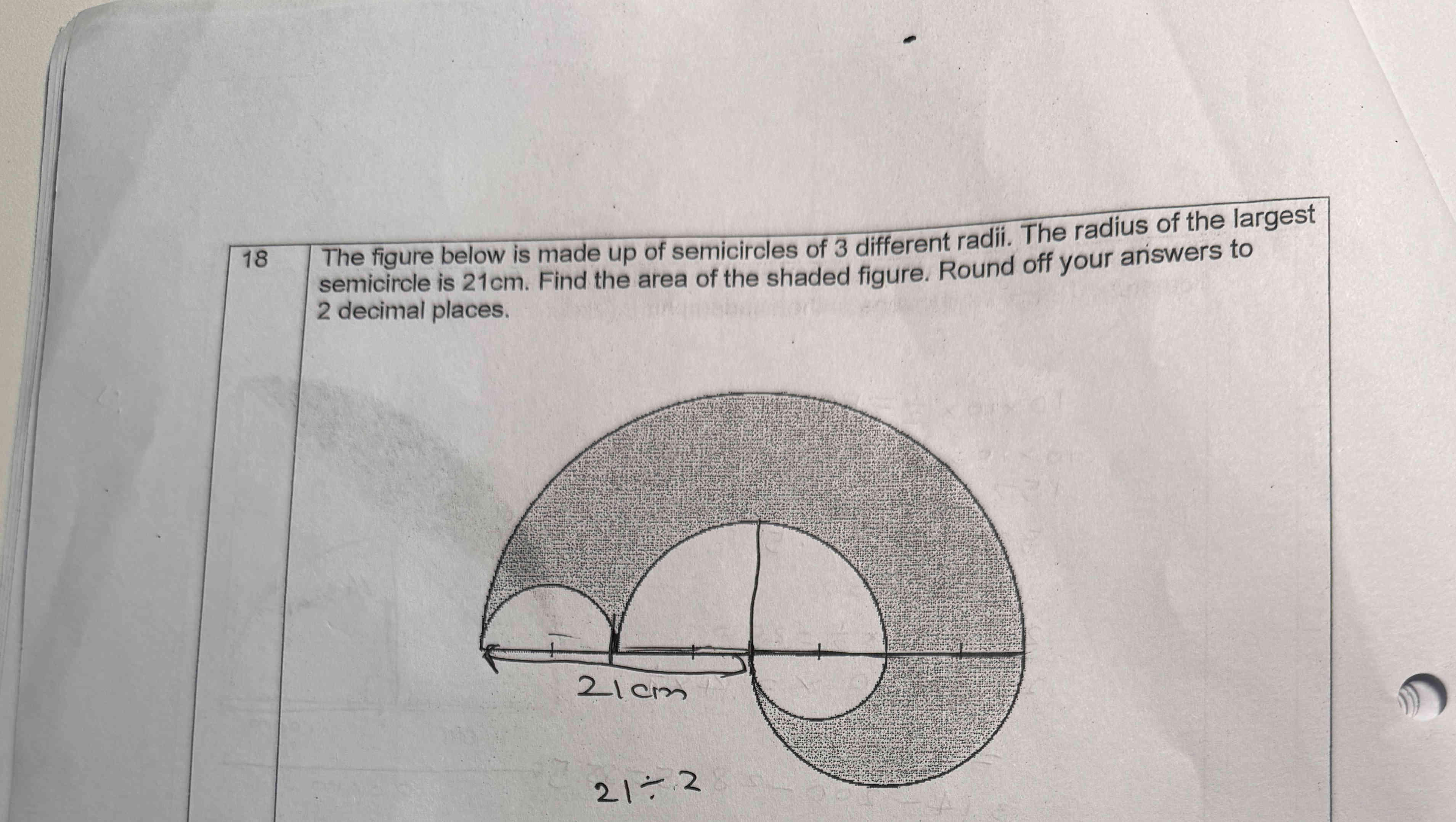 The figure below is made up of semicircles | StudyX
