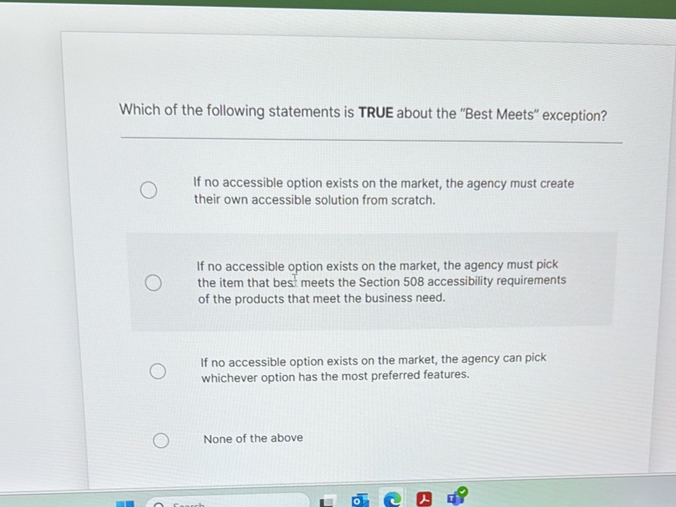 Which of the following statements is TRUE | StudyX