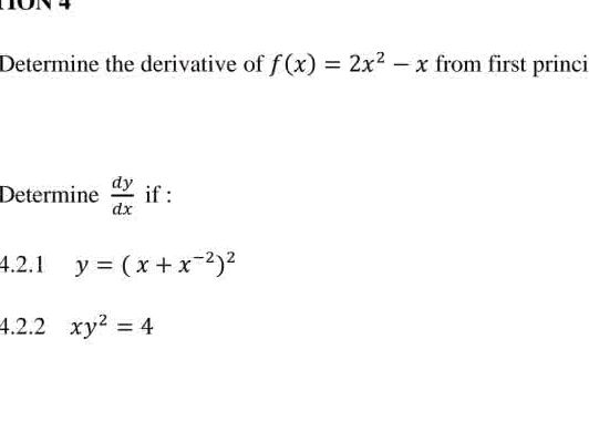Determine the derivative of $f(x) = 2x^2 - | StudyX