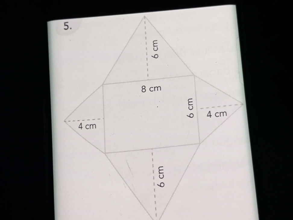 5. Diagram with dimensions: * Rectangle: | StudyX