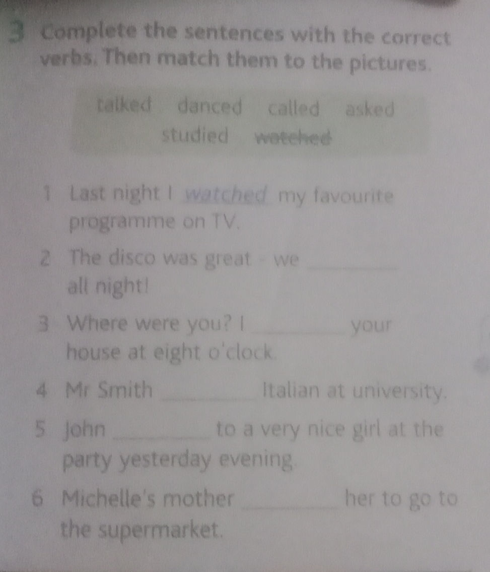 3 Complete the sentences with the correct | StudyX