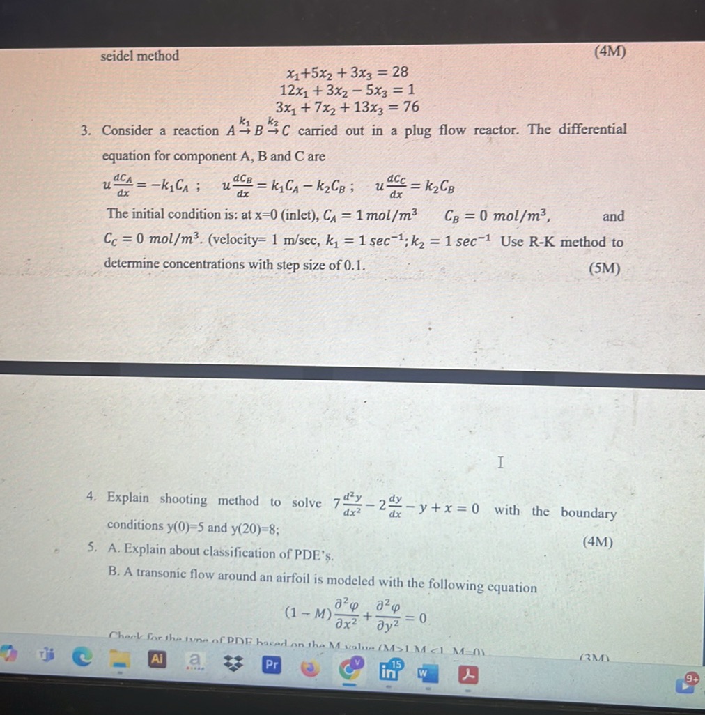 3. Consider a reaction $A {k_1} B {k_2} C$ | StudyX