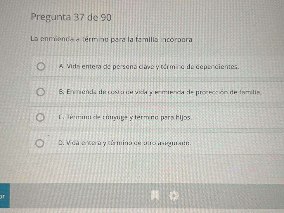 Pregunta 37 de 90 La enmienda a término | StudyX