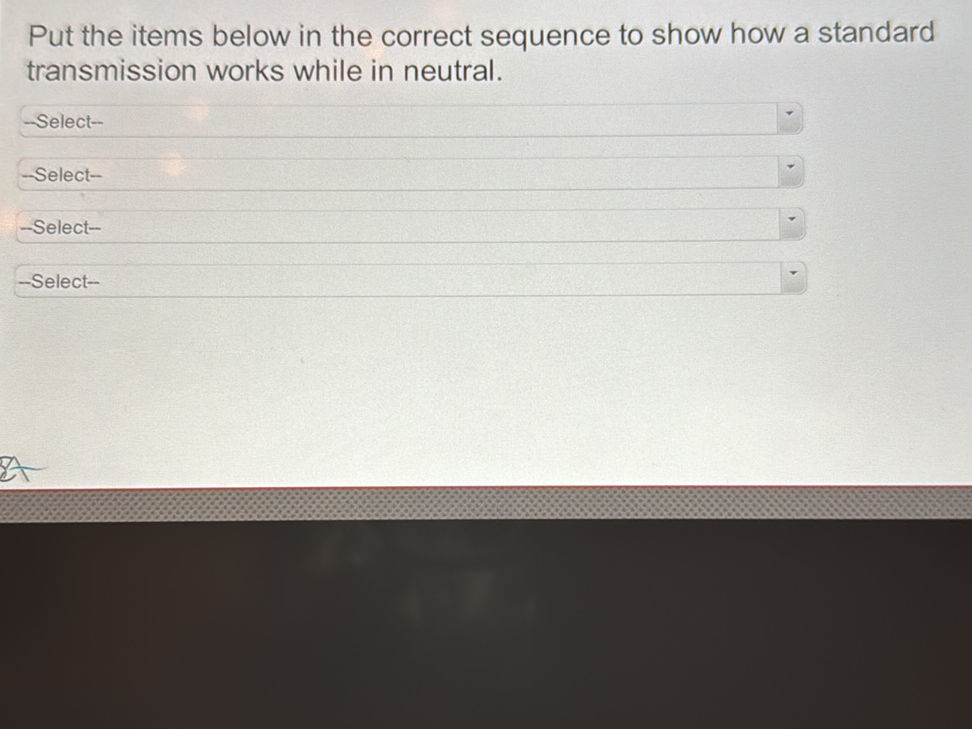 Put the items below in the correct sequence | StudyX