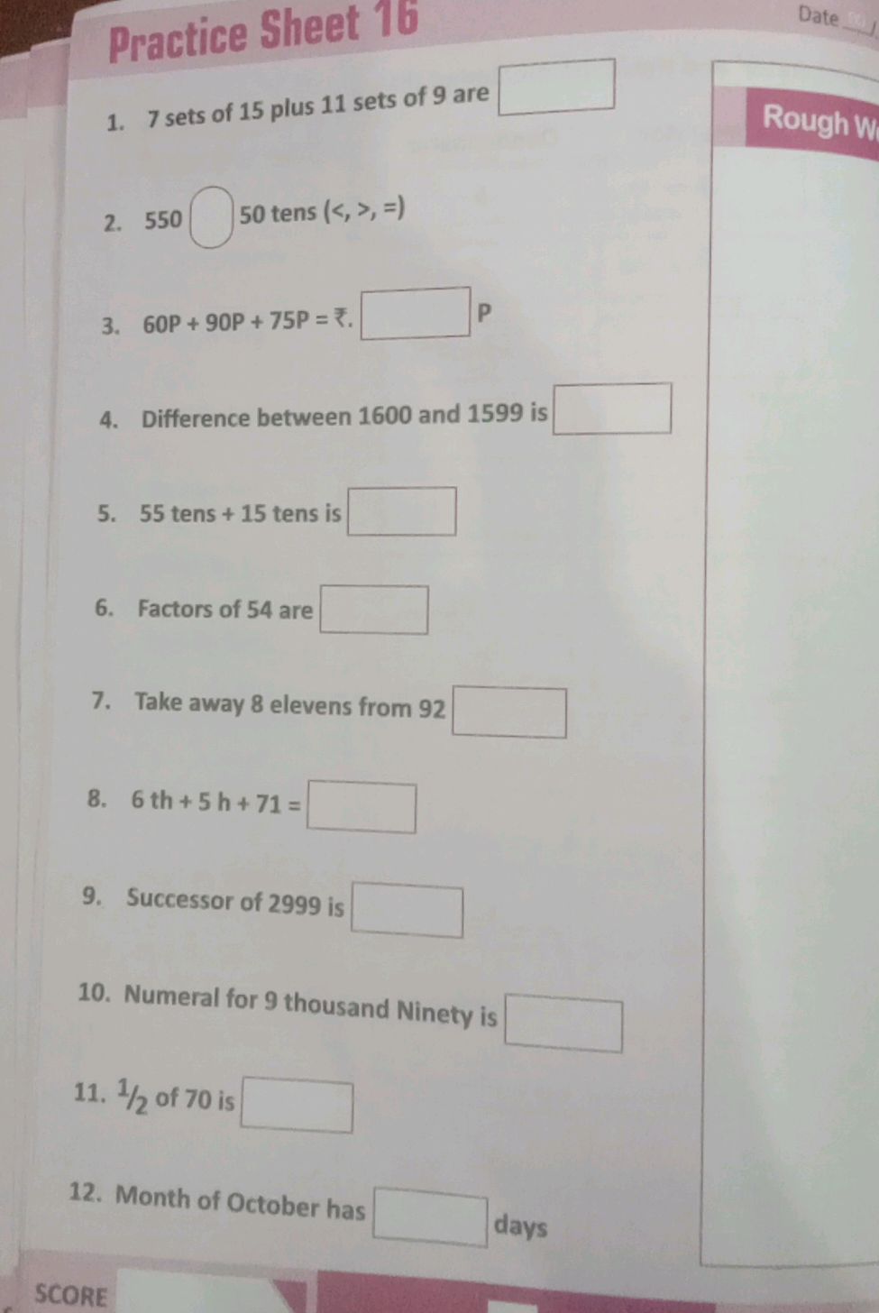 1. 7 sets of 15 plus 11 sets of 9 are 2. | StudyX