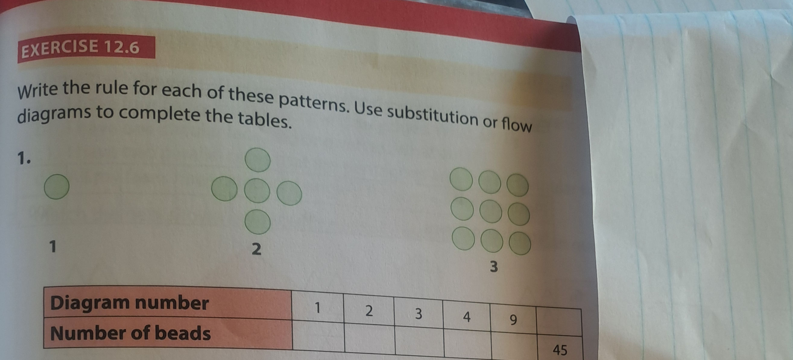 Write the rule for each of these patterns. | StudyX