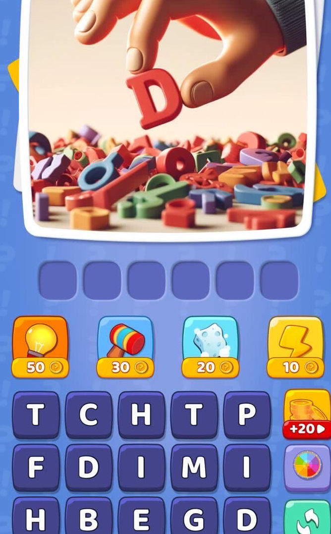 The image shows a word puzzle game. The game | StudyX