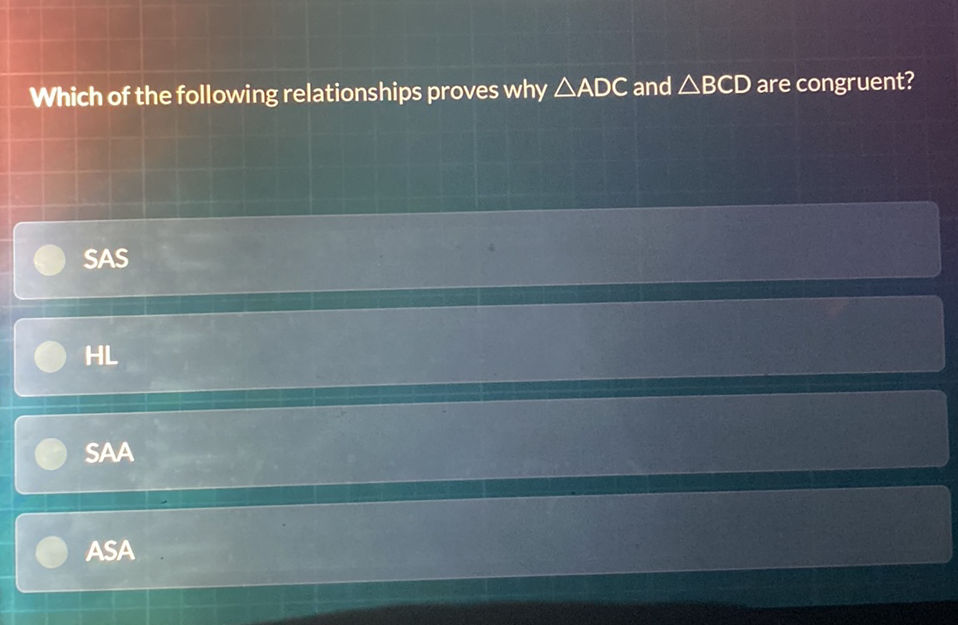 Which of the following relationships proves | StudyX