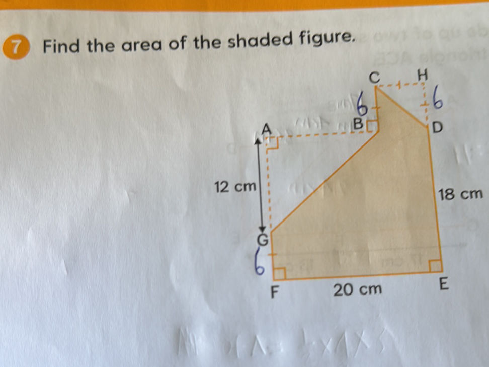 Find the area of the shaded figure. | StudyX
