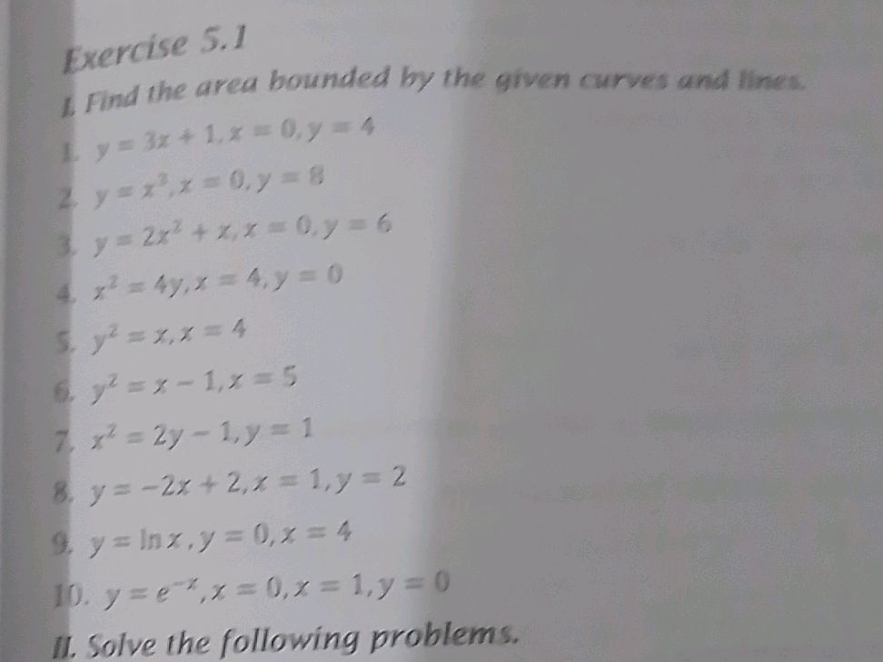 Find the area bounded by the given curves | StudyX