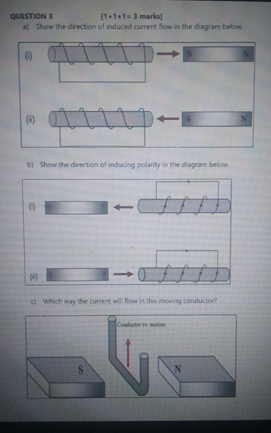 QUESTION 3 [1+1+1=3 marks] a) Show the | StudyX